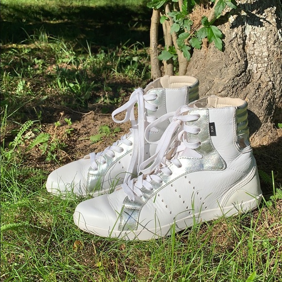 adidas | Shoes | Adidas Slvr Collection White High Tops | Poshmark